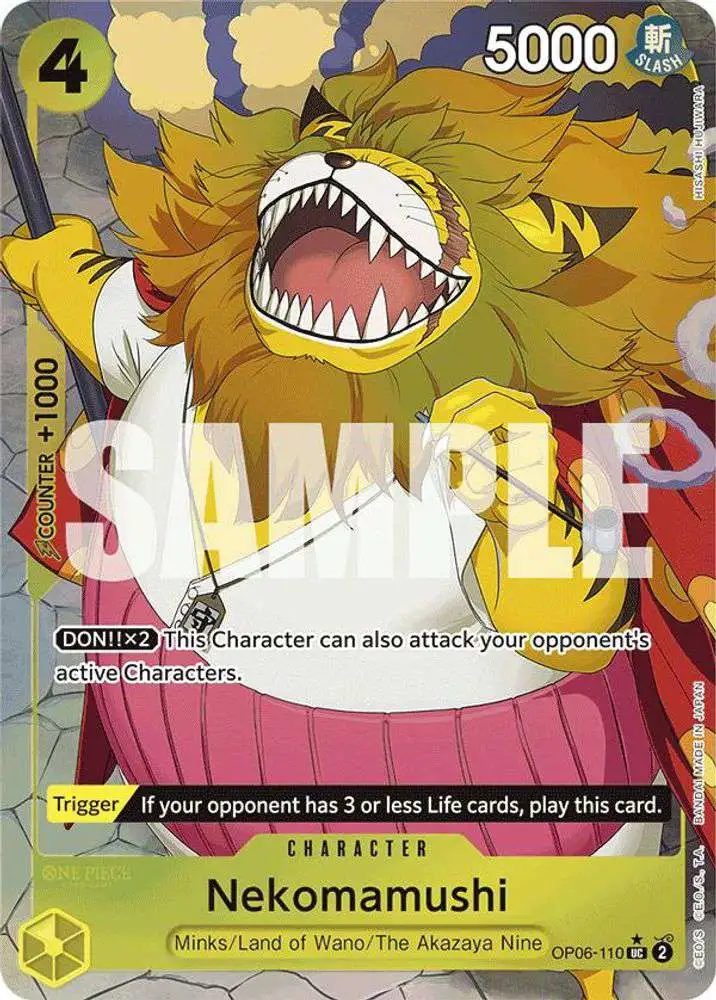 One Piece Trading Card Game Premium Booster Single Card Uncommon Nekomamushi OP06-110 Full Art ...