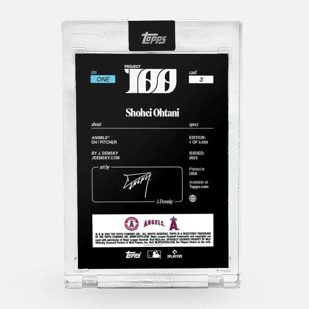 MLB Topps 2022 Project100 Baseball Single Card Shohei Ohtani 3 by J ...