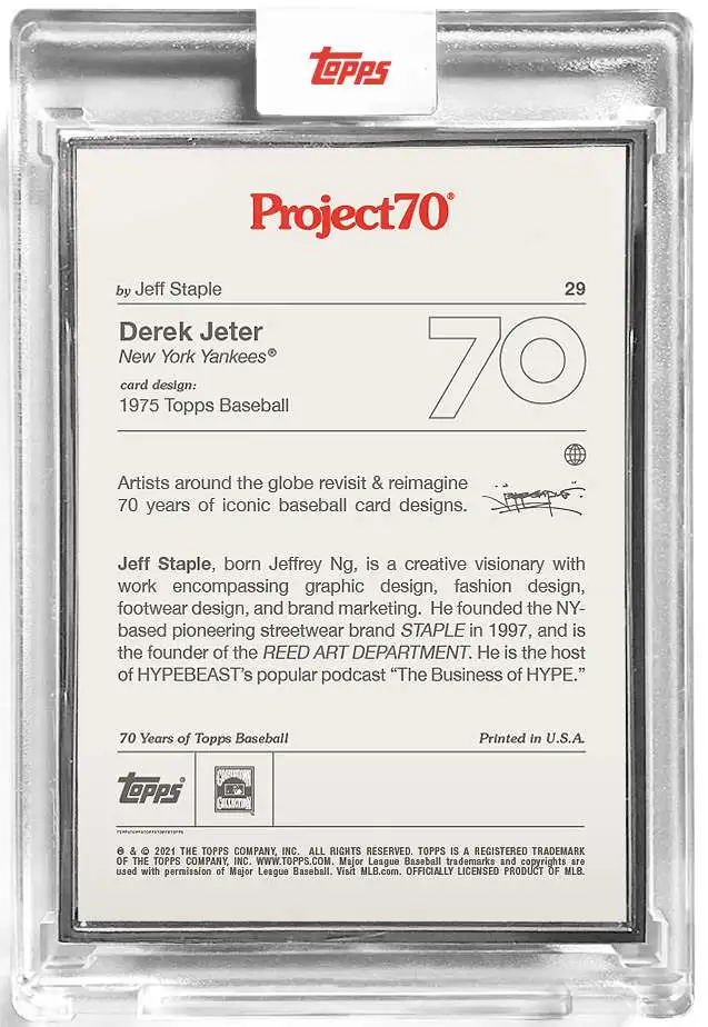 MLB Topps Project70 Baseball 1975 Derek Jeter Exclusive Trading Card 29 ...
