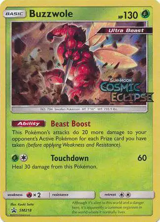 Pokemon Sun Moon Promo Single Card Rare Holo Buzzwole SM218 Pokemon Sun Moon Promo Single Card Rare Holo Buzzwole SM218