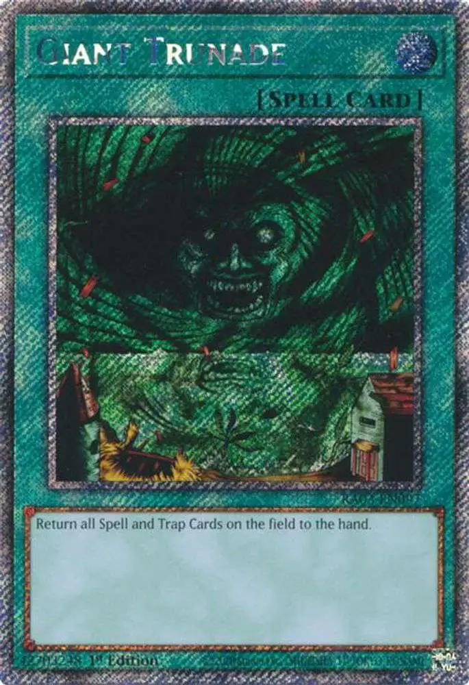 YuGiOh Trading Card Game Quarter Century Bonanza Single Card Platinum Secret Rare Giant Trunade ...