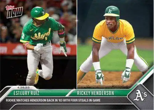 MLB 2023 NOW Baseball Single Card Esteury Ruiz Rickey Henderson Exclusive 192 - ToyWiz
