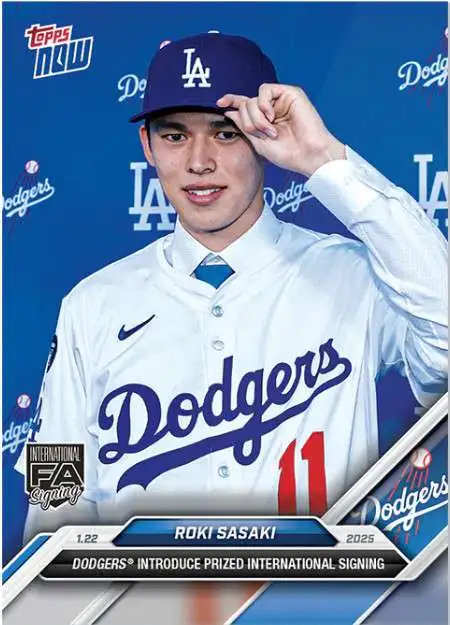 MLB Los Angeles Dodgers 2025 NOW Baseball Single Card Roki Sasaki OS-16 ...