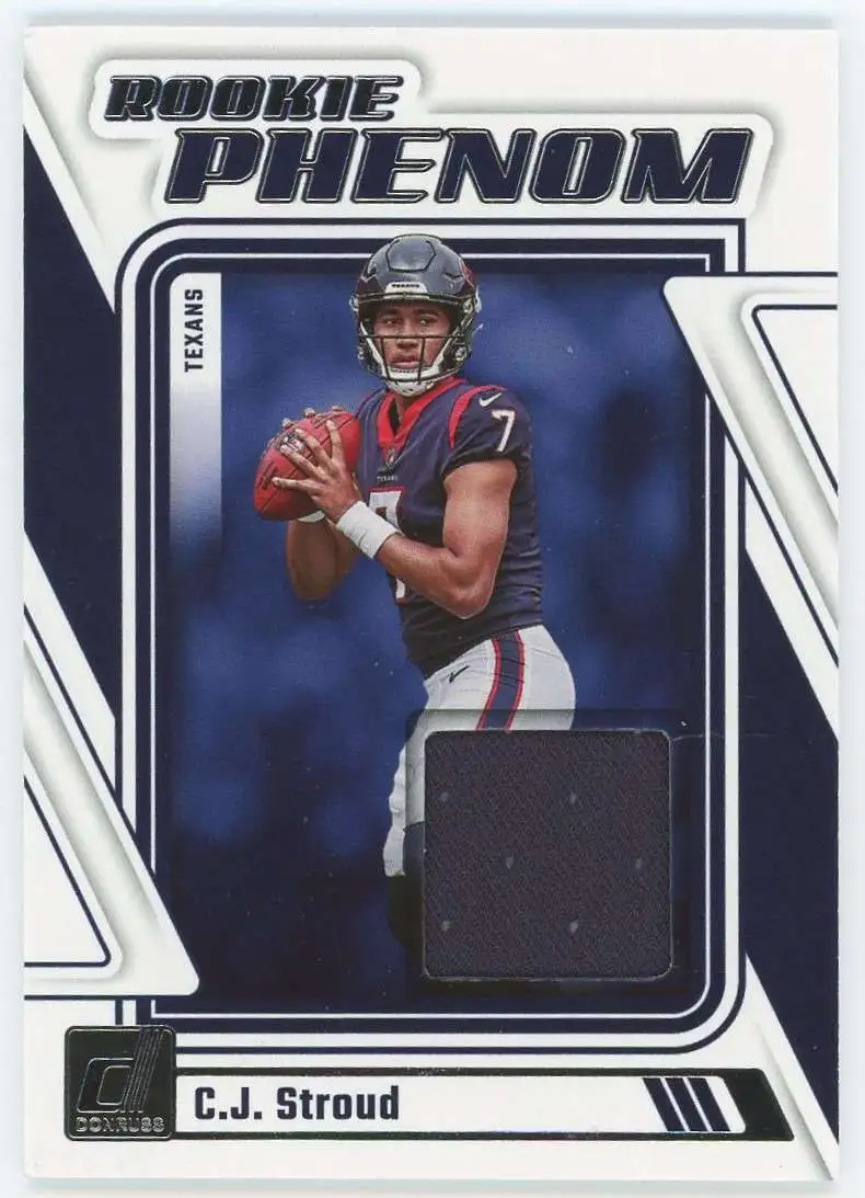 NFL Houston Texans 2023 Panini Donruss Football Single Card Phenom Patch CJ Stroud RPJ-CJS ...