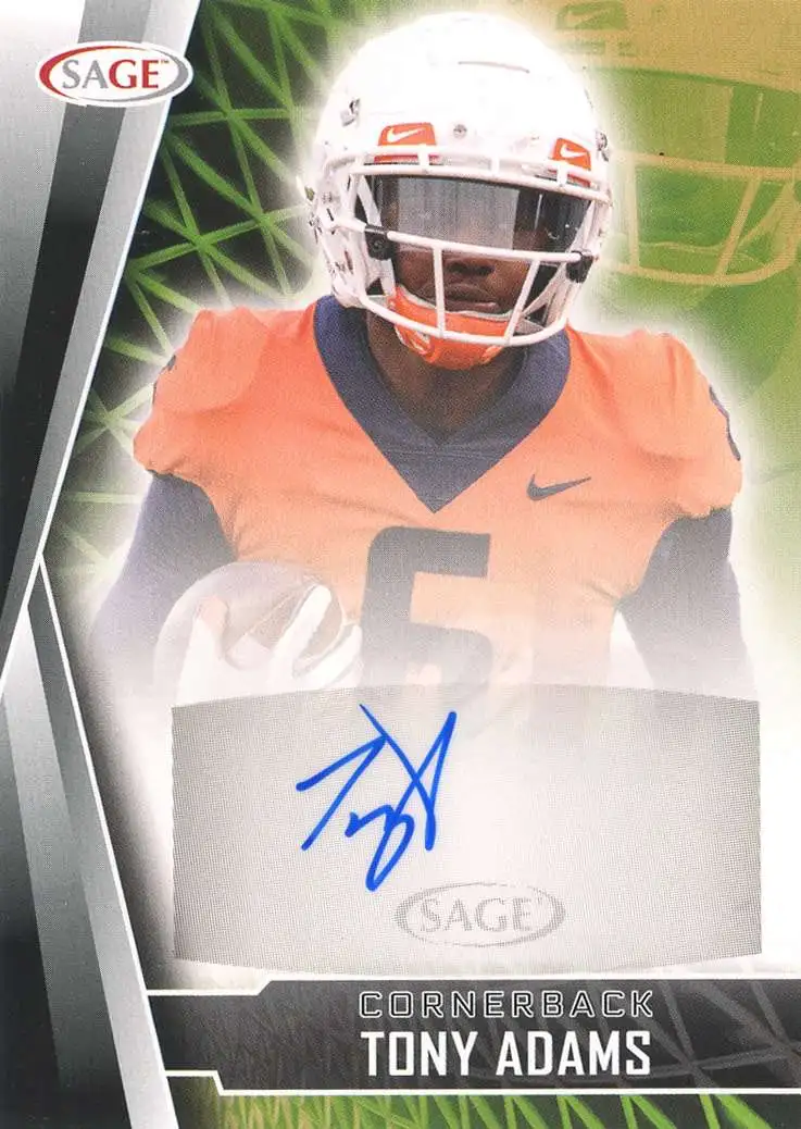 NFL Sage Collectibles 2022 Sage Football Single Card Tony Adams A-TA ...