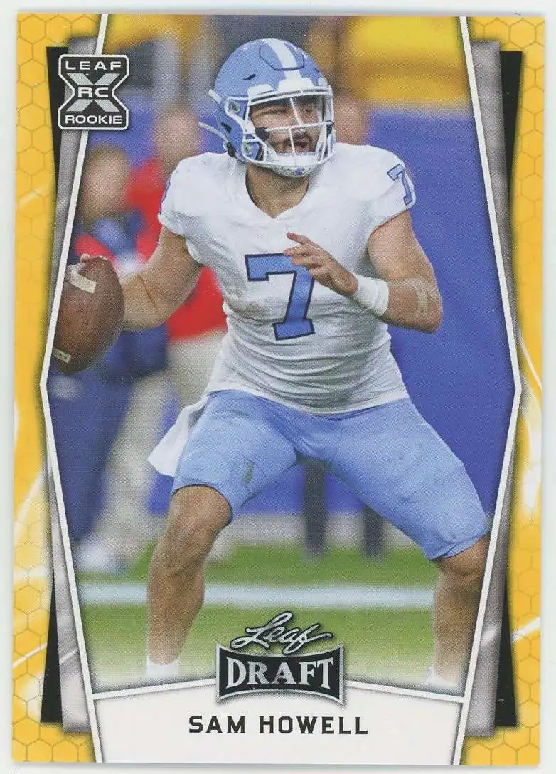 Nfl Leaf 2022 Draft Football Single Card Gold Sam Howell B10 Rookie
