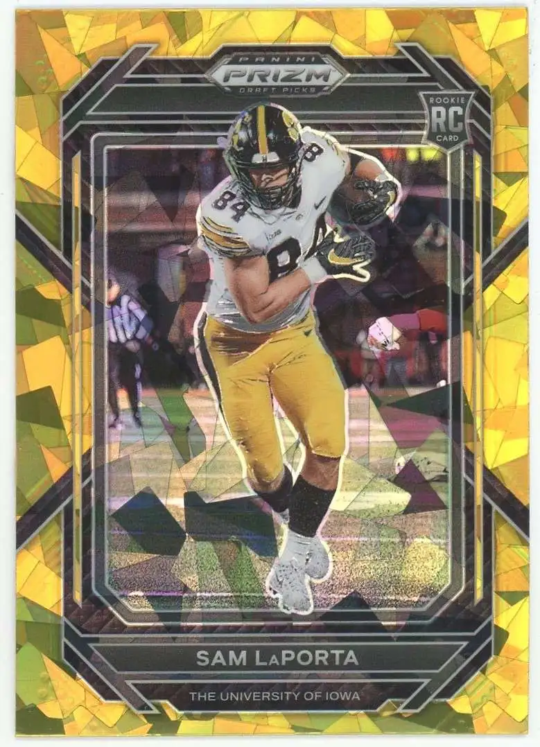 NFL 2023 Panini Prizm Draft Picks Single Card Gold Ice Prizm Sam LaPorta 160 Rookie - ToyWiz