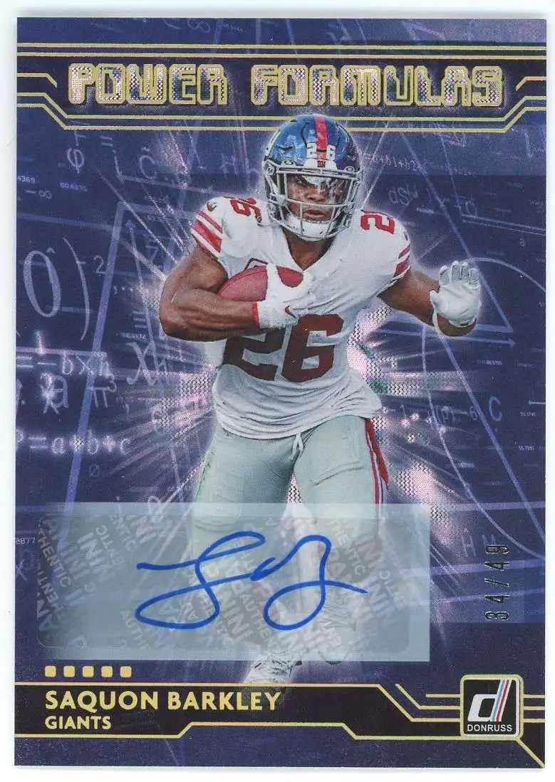 NFL 2020 Panini Donruss Single Card 3449 Power Formulas Saquon Barkley ...
