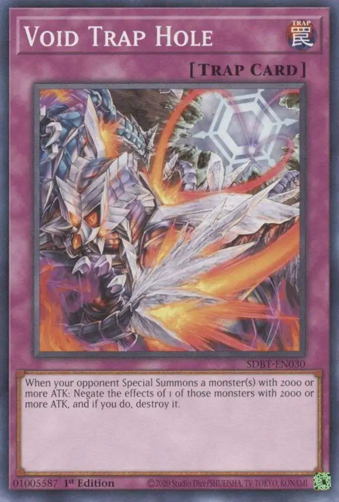 YuGiOh Structure Deck Beware of Traptrix Single Card Common Void Trap Hole SDBT-EN030 - ToyWiz