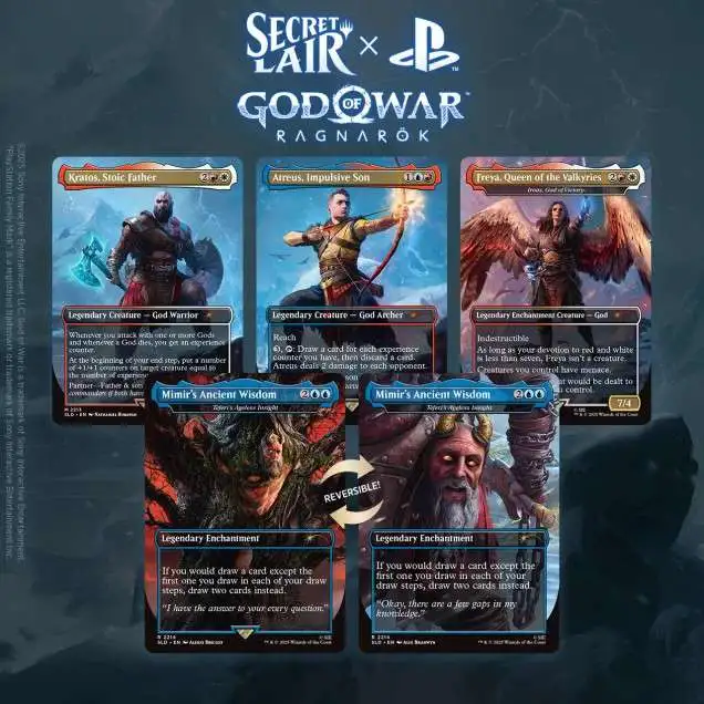 Magic The Gathering Trading Card Game God of War Norse Secret Lair ...
