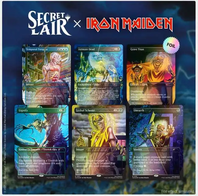 Magic The Gathering Trading Card Game Iron Maiden Album Art Secret Lair ...