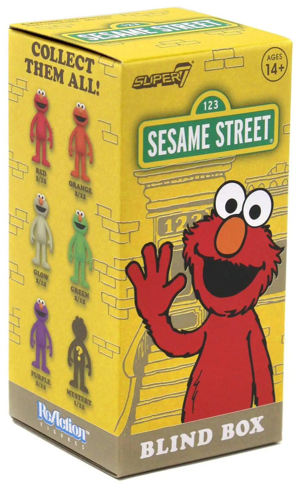 Sesame Street ReAction Wave 4 Elmo 3.75 Mystery Pack 1 RANDOM Figure ...