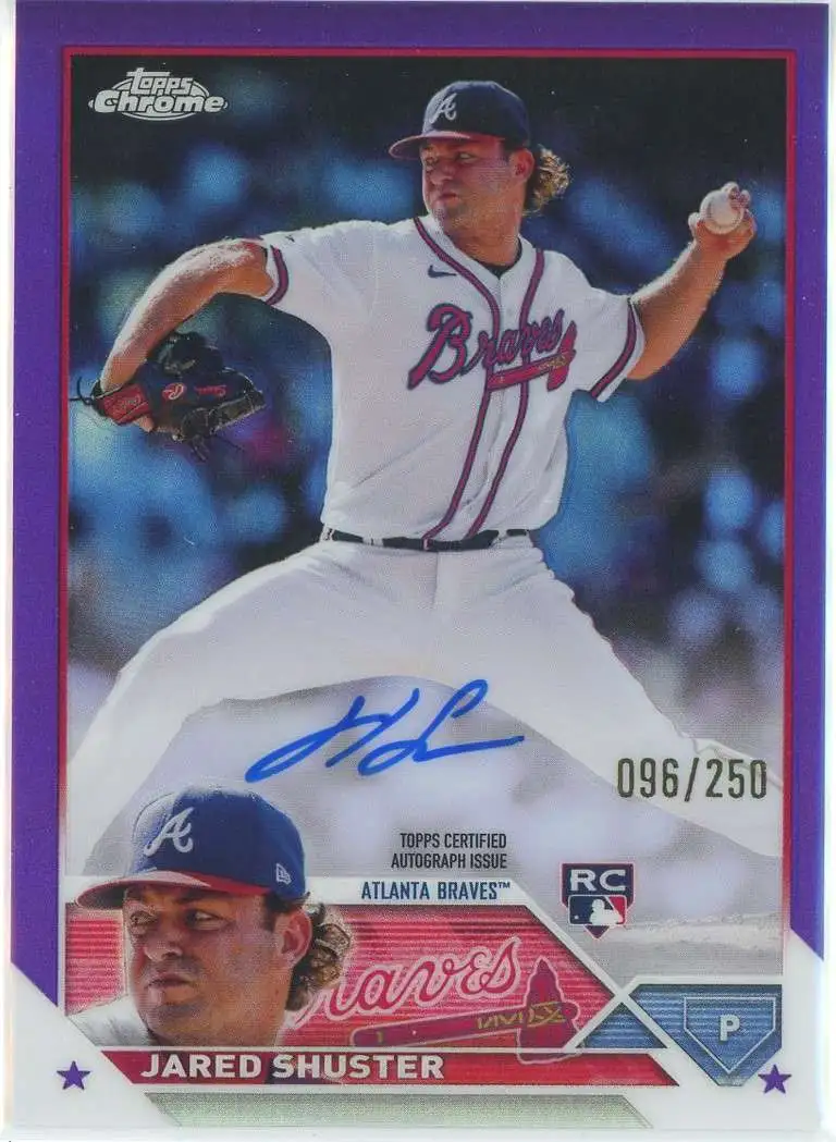 MLB 2023 Topps Chrome Single Card Purple 96250 Jared Shuster RA-JS Rookie Auto - ToyWiz