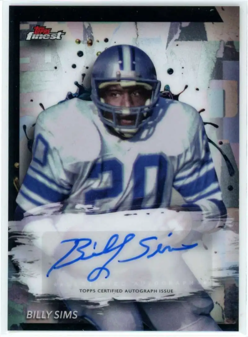 NFL 2024 Topps Finest Football Single Card Billy Sims FA-BS Auto - ToyWiz