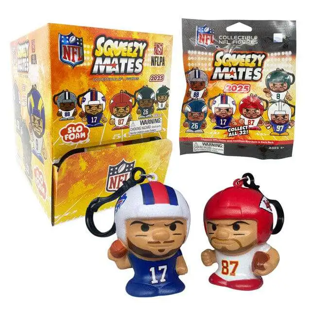 NFL Squeezy Mates Series 7 Football Mystery Box 24 Packs Party Animal ...