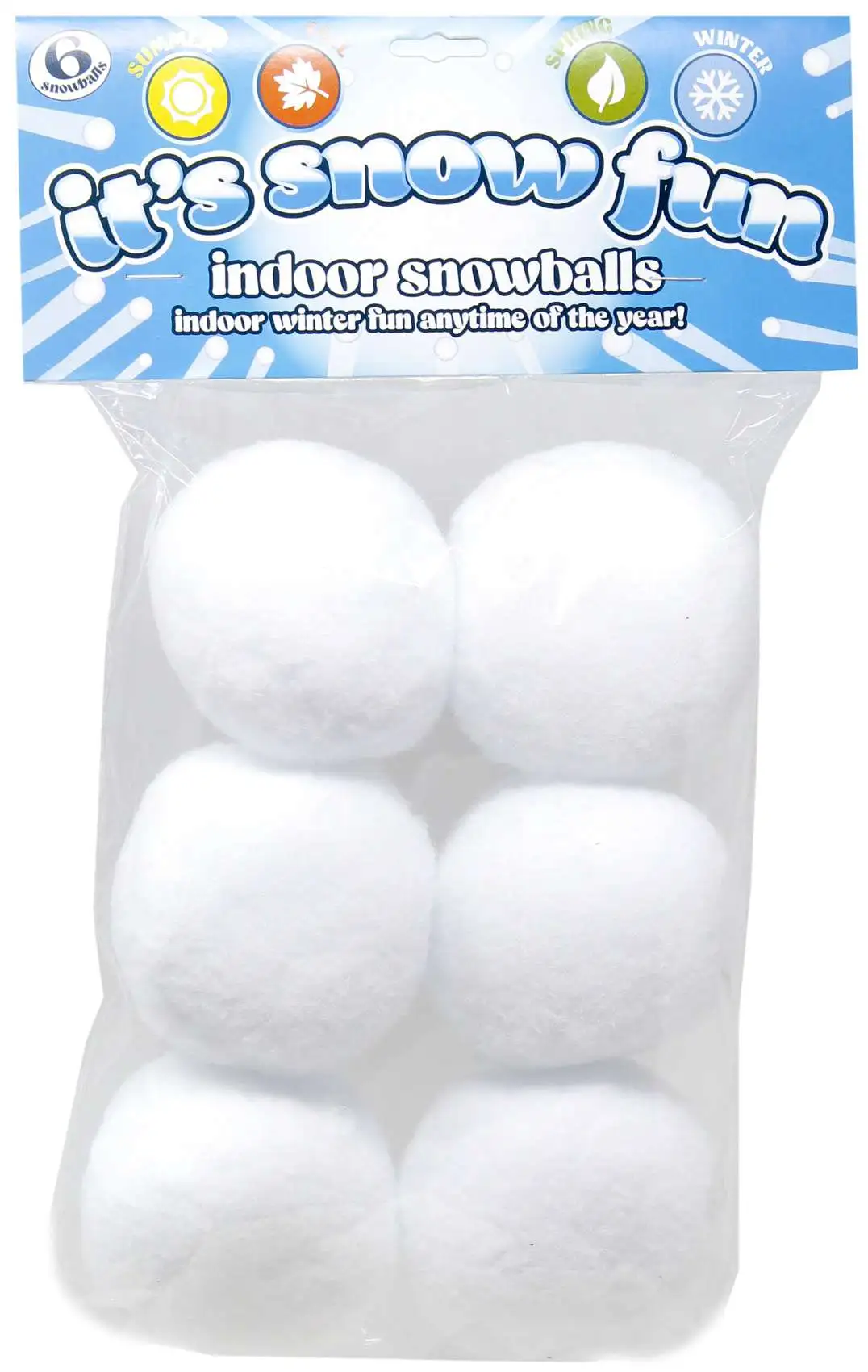 Its Snow Fun Indoor Snowballs 6-Pack Snowball Fight In A Box Kalan - ToyWiz