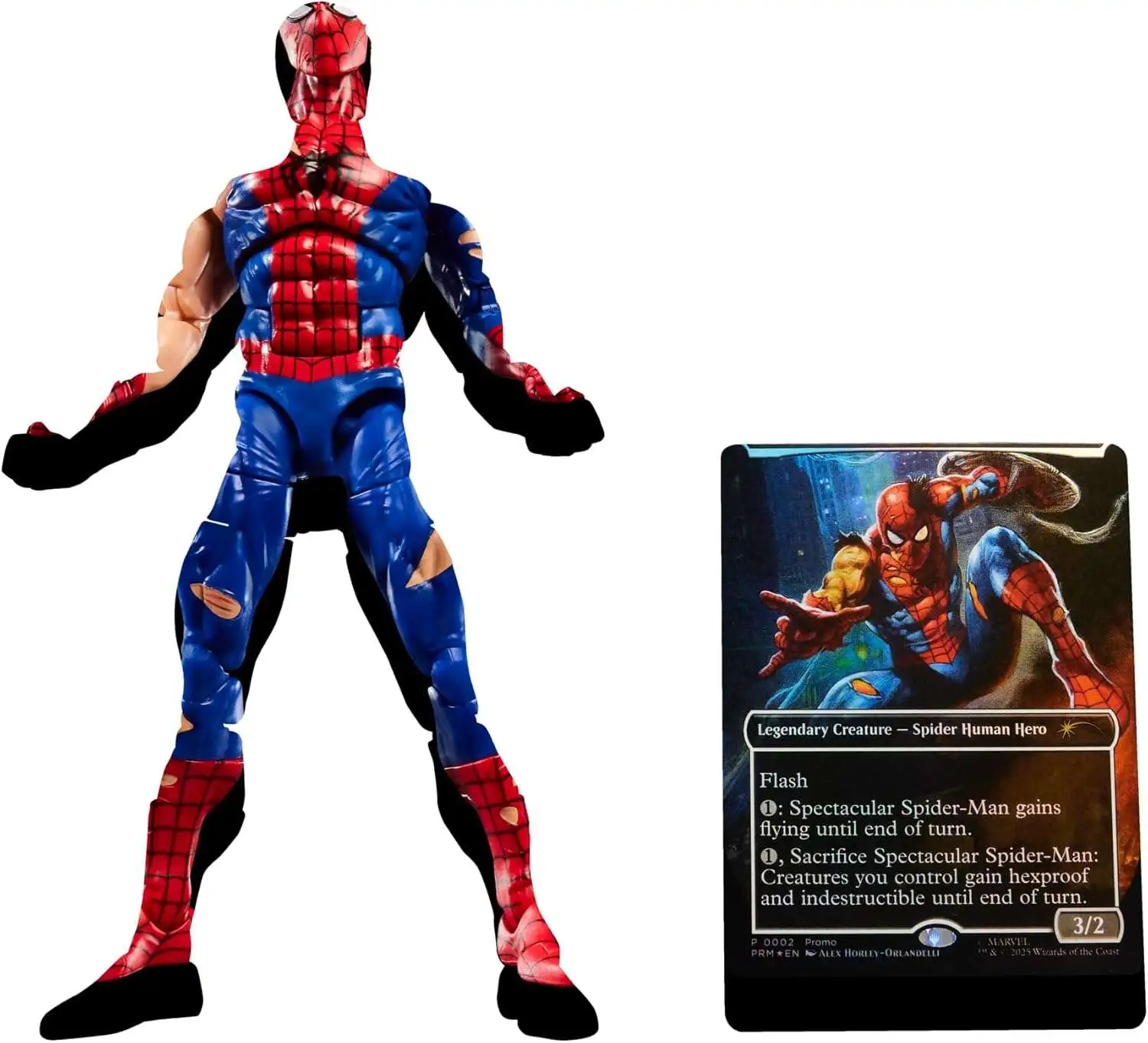 Marvel x Magic the Gathering Marvel Legends Battle-Damaged Spider-Man 6 ...