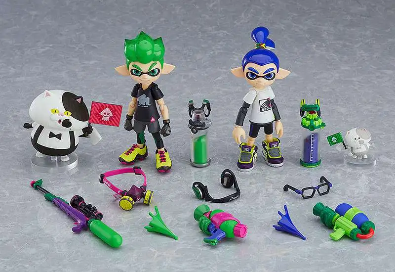 Splatoon Figma Inkling Boys 4 Action Figure 2-Pack No.462-DX Good Smile ...