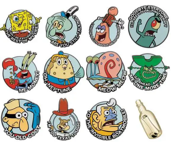 Spongebob Squarepants Metal Pin Mystery Pack 1 RANDOM Pin Fanattik ...