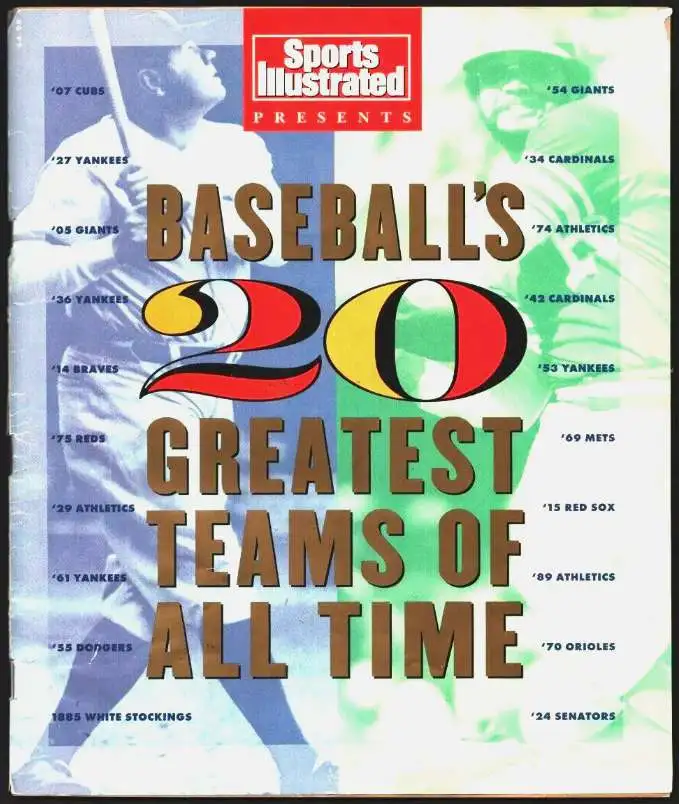 MLB Sports Illustrated Baseballs 20 Greatest Teams Of All Time Magazine ...