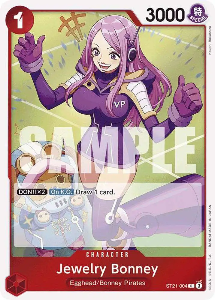 One Piece Trading Card Game Starter Deck EX Gear 5 Single Card Common Jewelry Bonney ST21-004 ...