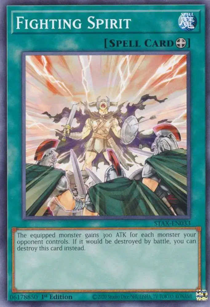 YuGiOh Trading Card Game 2-Player Starter Set Single Card Common Fighting Spirit STAX-EN033 - ToyWiz