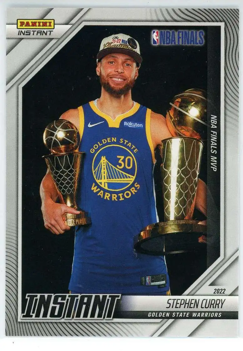 NBA Golden State Warriors 2021-22 Instant Basketball Single Card Stephen Curry 27 NBA Finals MVP ...