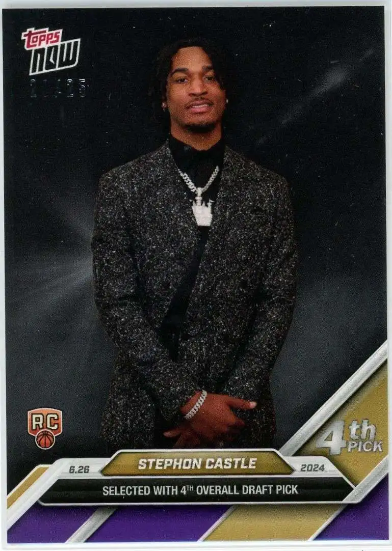 NBA San Antonio Spurs 2024 NOW Basketball Single Card Purple 2025 ...