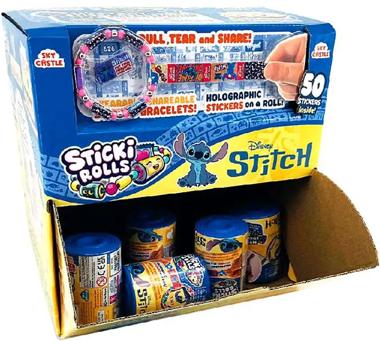 Sticki Rolls Lilo Stitch Stitch Mystery Capsule Box 24 Packs Sky Castle ...