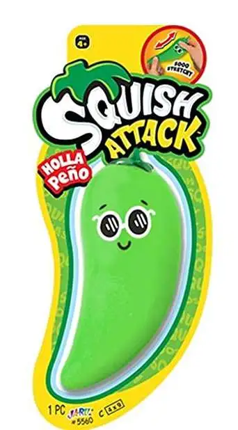 Squish Attack Stretch Veggie Holla Peno Squeeze Toy Zoofy - ToyWiz