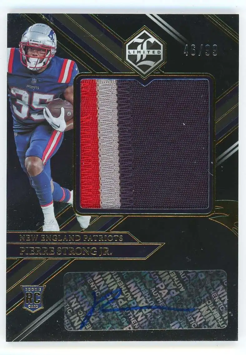 NFL 2022 Limited Pierre Strong Jr. 4699 Patch Card 179 Rookie Patch ...