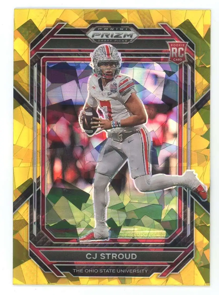 NFL Houston Texans 2023 Panini Prizm Draft Picks Single Card Gold Ice Prizm CJ Stroud 102 Rookie ...