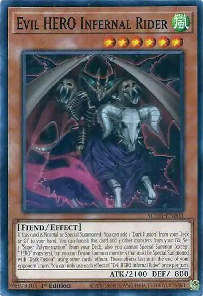 YuGiOh Trading Card Game Supreme Darkness Single Card Common Evil HERO ...