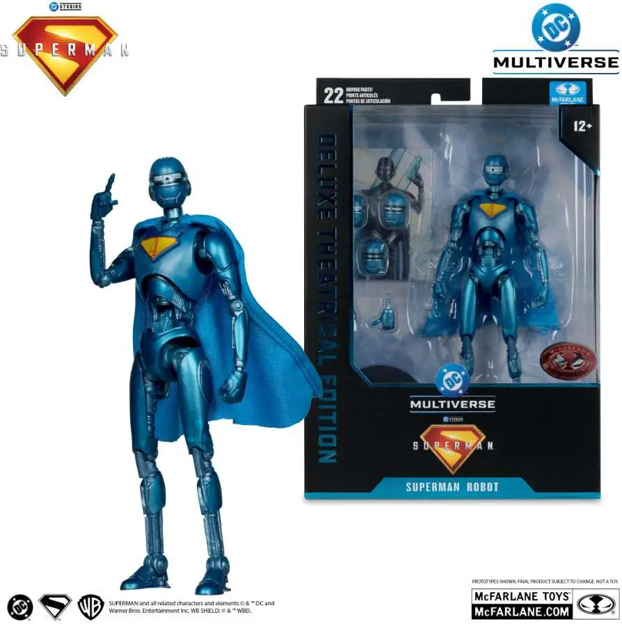 McFarlane Toys DC Multiverse Superman Robot 4 7 Action Figure Superman Movie, Deluxe Theatrical ...