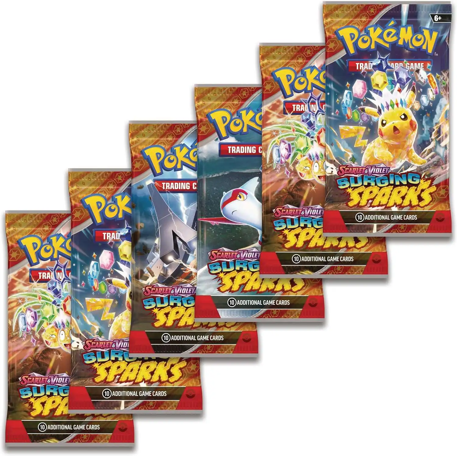 Pokemon Scarlet Violet Surging Sparks Booster Bundle 6 Packs Pokemon ...