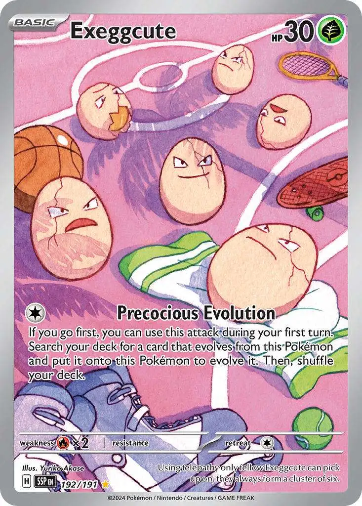 Pokemon Trading Card Game Surging Sparks Single Card Illustration Rare Exeggcute 192 - ToyWiz