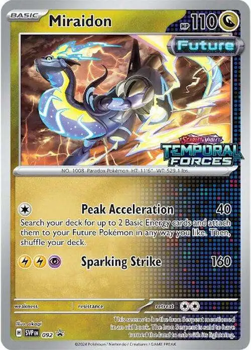 Pokemon Scarlet Violet Temporal Forces Single Card Promo Holo Miraidon ...