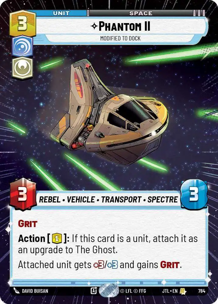 Star Wars Unlimited Trading Card Game Jump to Lightspeed Single Card Rare Phantom II - Modified ...