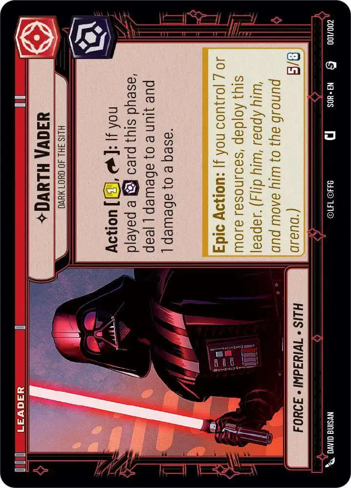Star Wars Unlimited Trading Card Game Single Card Special Darth Vader ...