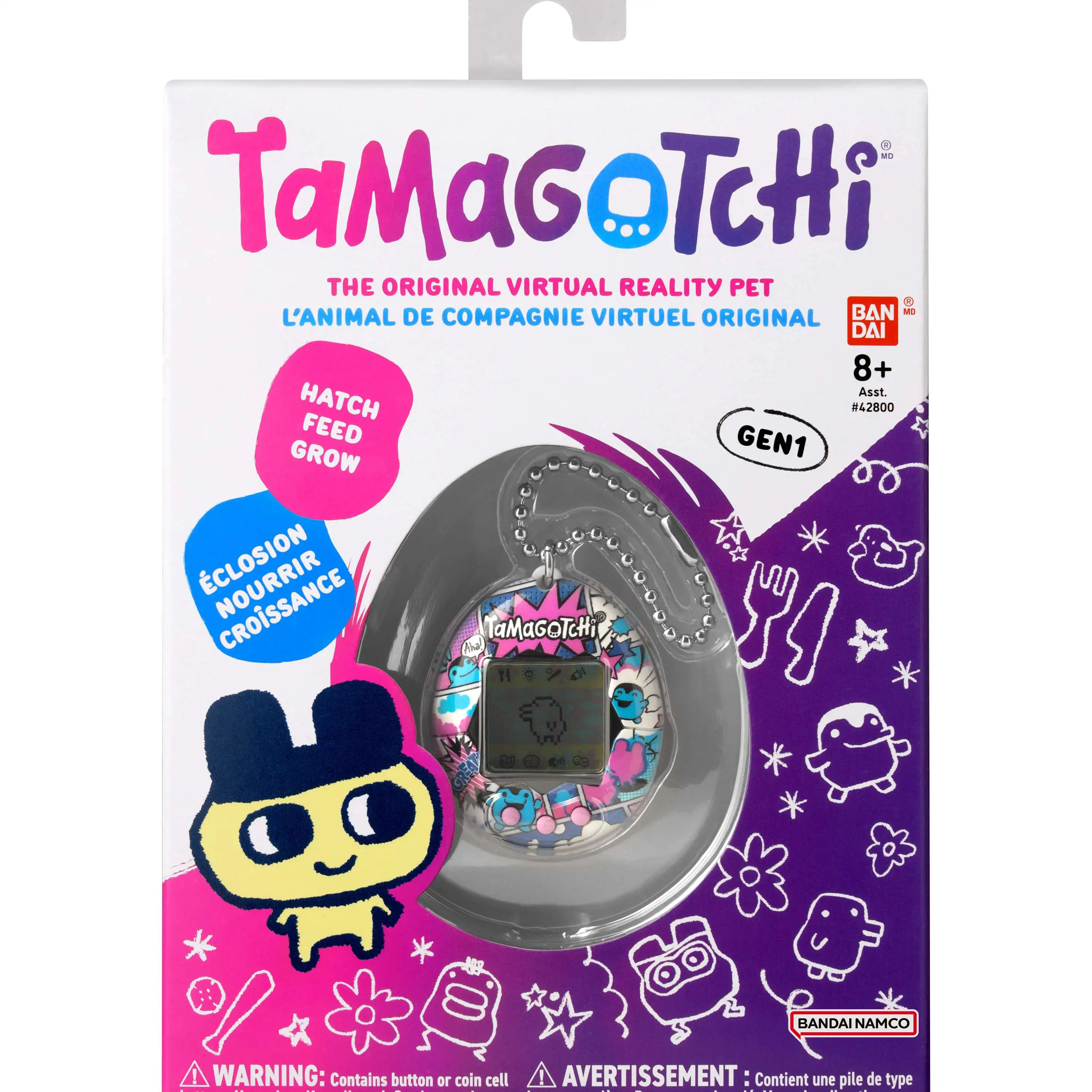 Tamagotchi The Original Ginjirotchi Comic Book 1.5 Virtual Pet Toy V2 Bandai America - ToyWiz