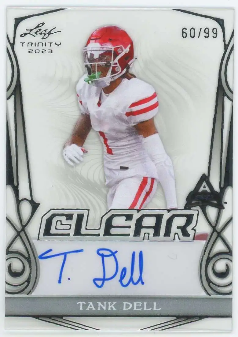 NFL Leaf 2023 Trinity Football Single Card Clear 6099 Tank Dell CA-TD1 ...