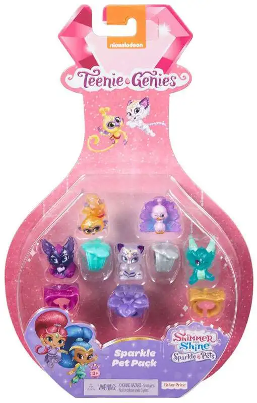 Fisher Price Shimmer Shine Sparkle Pets 5-Pack Loose - ToyWiz