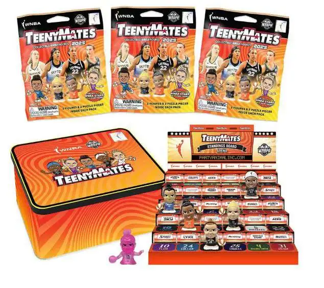 WNBA TeenyMates 2025 Womens Basketball Collector Tin Party Animal Toys ...
