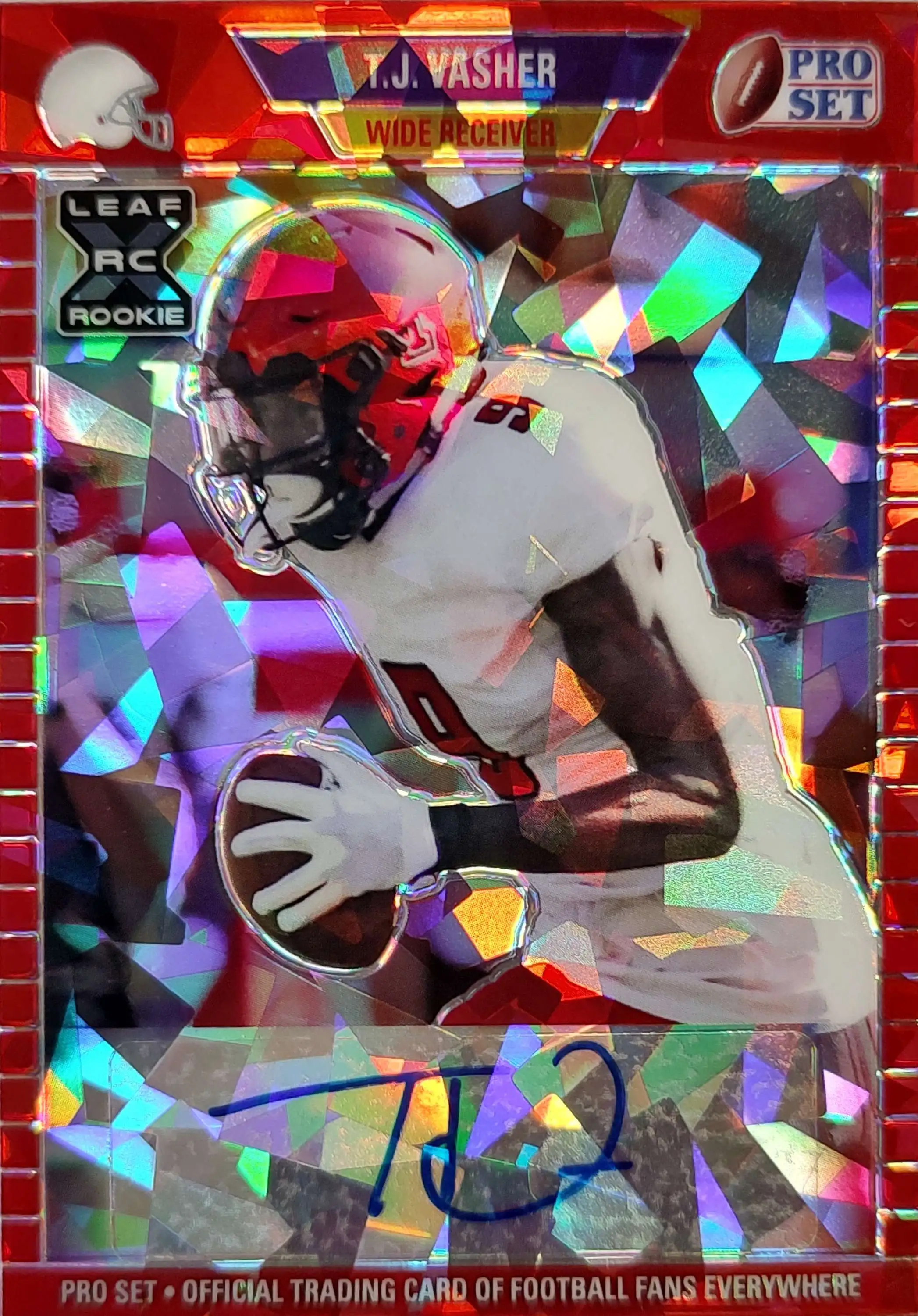 NFL Leaf 2021 Leaf Pro Set T.J. Vasher 1750 Autographed Single Card PA ...