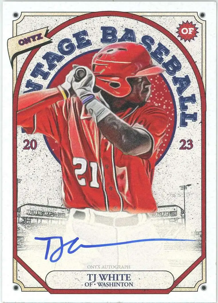 MLB 2023 Vintage Baseball TJ White Blue Ink Autographed Single Card ...
