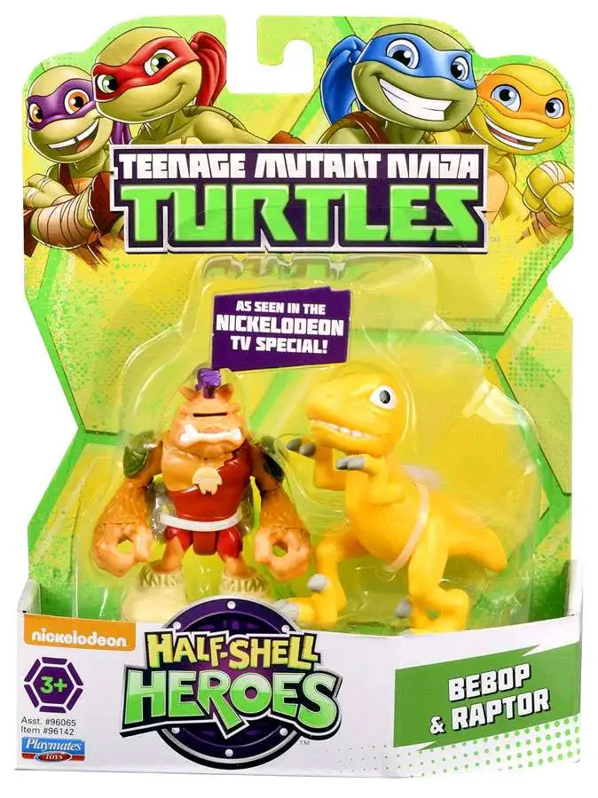 Teenage Mutant Ninja Turtles TMNT Half Shell Heroes Bebop Raptor Action ...