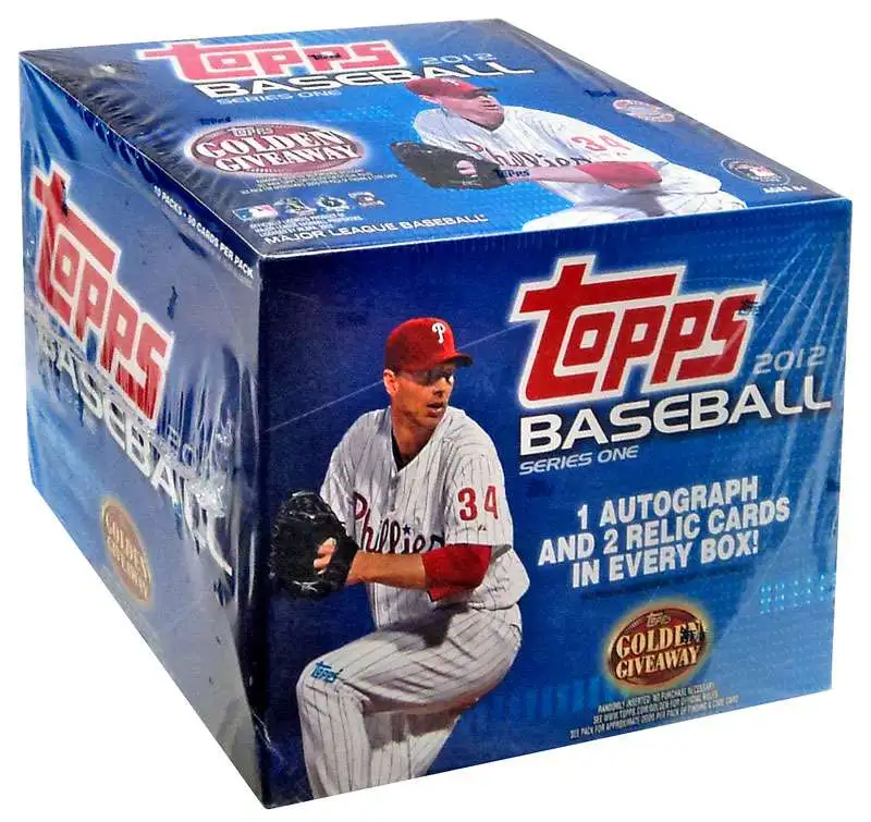 MLB Topps 2012 Baseball Series 1 Trading Card JUMBO Box 10 Packs - ToyWiz