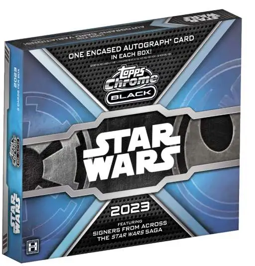 Star Wars Chrome Black 2023 Galaxy Trading Card HOBBY Box 1 Encased Autograph Topps - ToyWiz