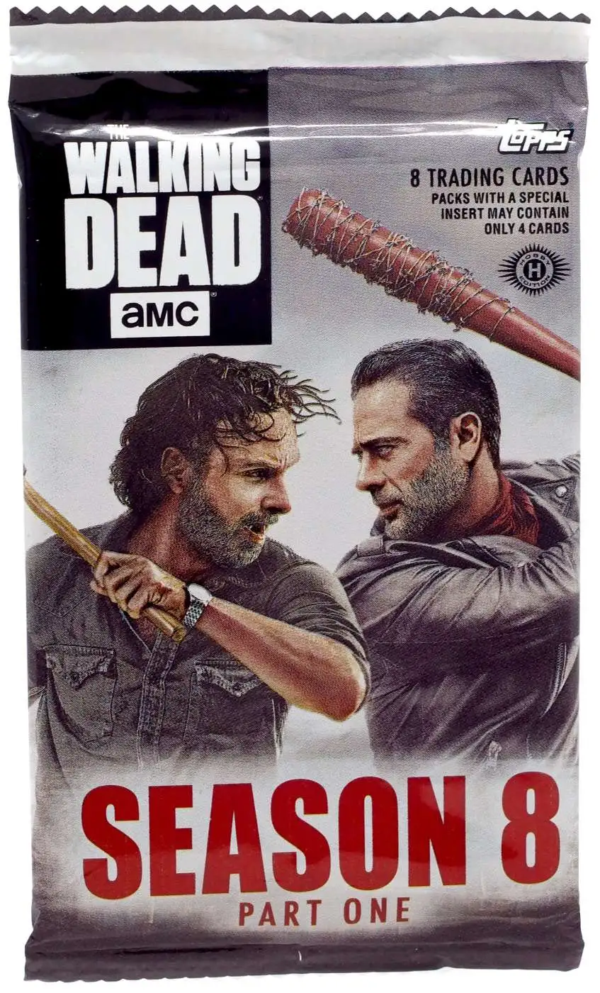 The Walking Dead Topps 2018 Season 8 Part One Trading Card HOBBY Pack 8 ...