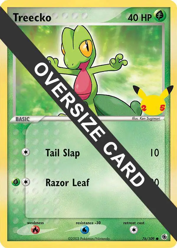 Pokemon Promo Single Card Treecko 76 Oversized - ToyWiz